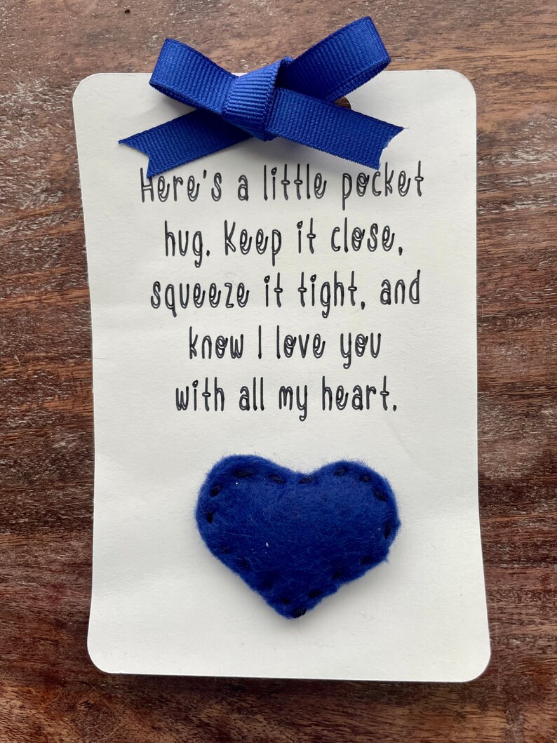 Pocket Heart Hug: Handmade Thinking of You Gift - Etsy