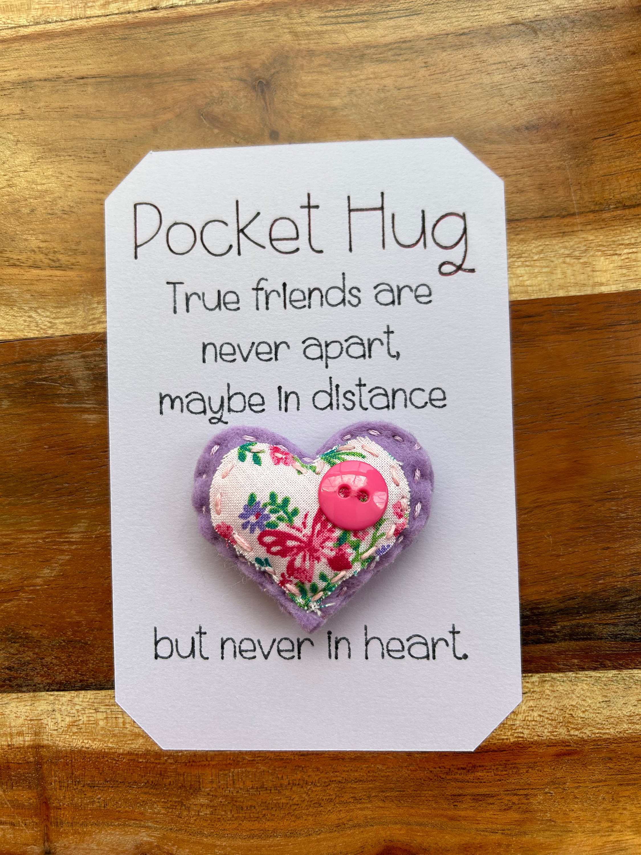 Handmade Pocket Hug: Felt Heart, Friendship Gift - Etsy