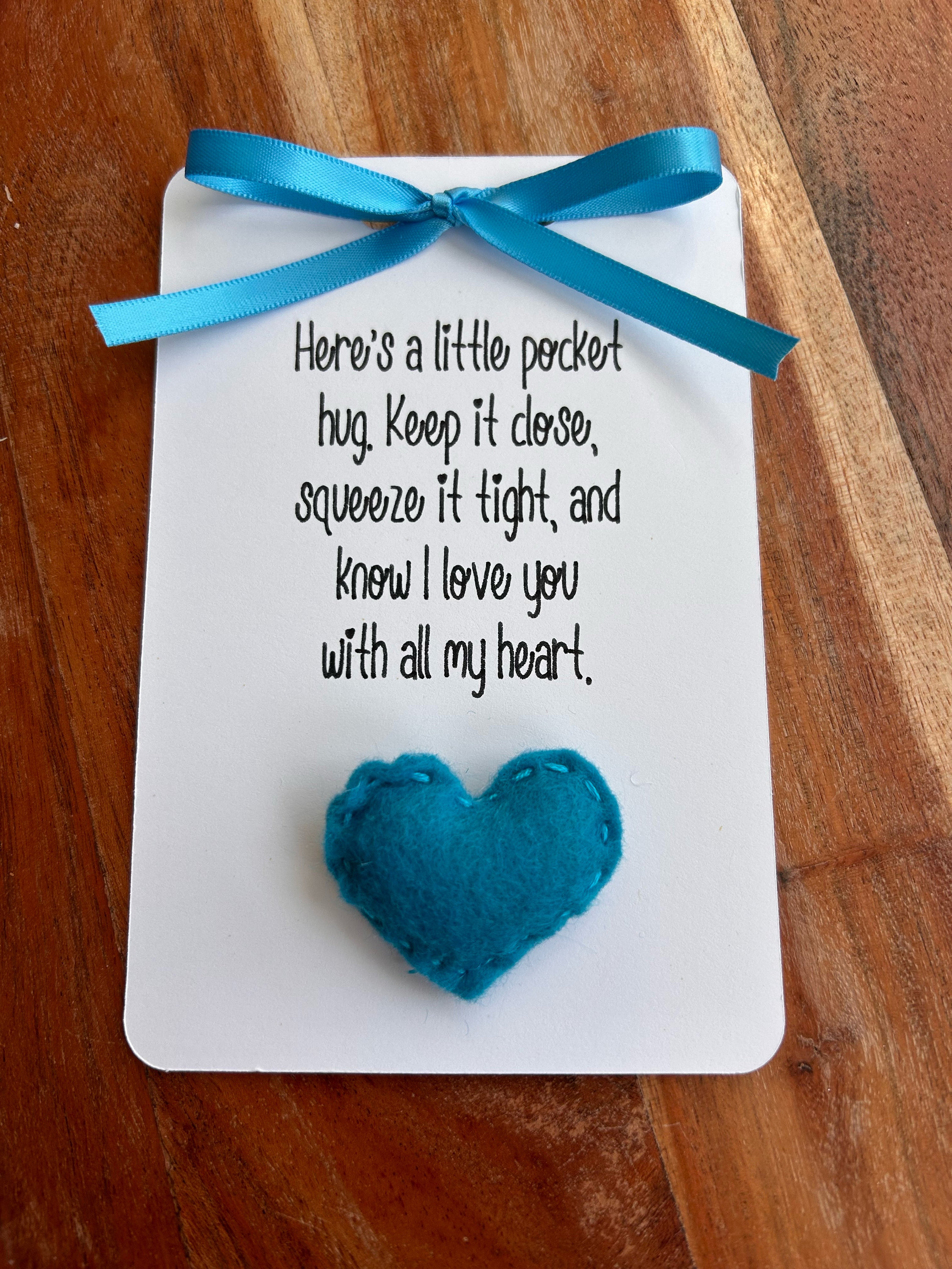 Pocket Heart Hug: Handmade Thinking of You Gift - Etsy