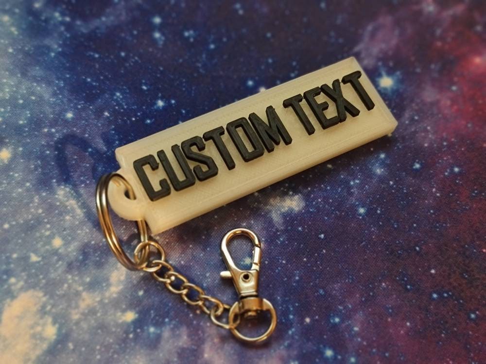 Key Ring 3D Printed Glow in the Dark. Green Colour. With Customised ...