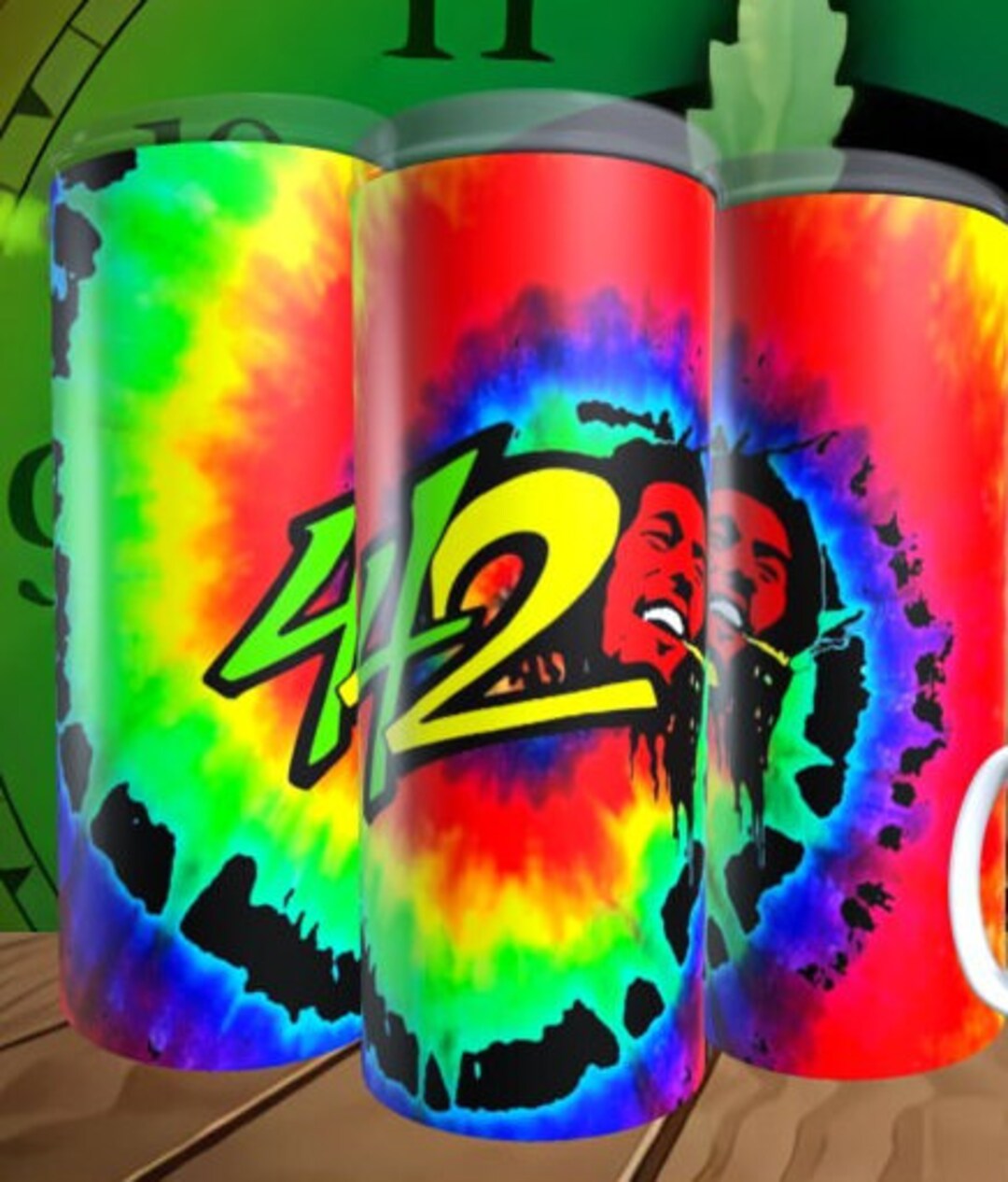 420 Bob Marley 20oz Skinny Tumbler With Straw - Etsy