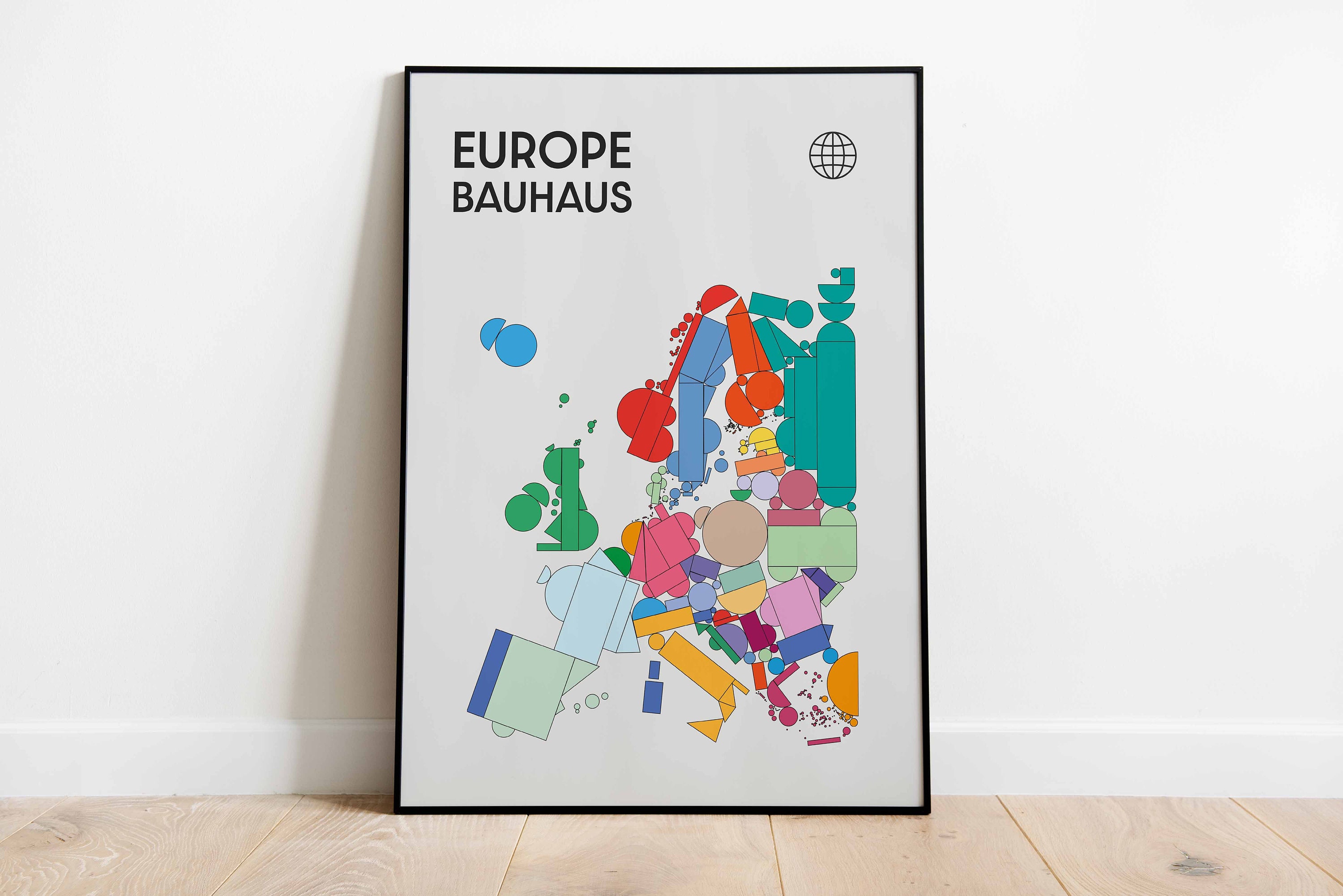 Map of Europe Bauhaus Poster Europe Map Travel Prints - Etsy