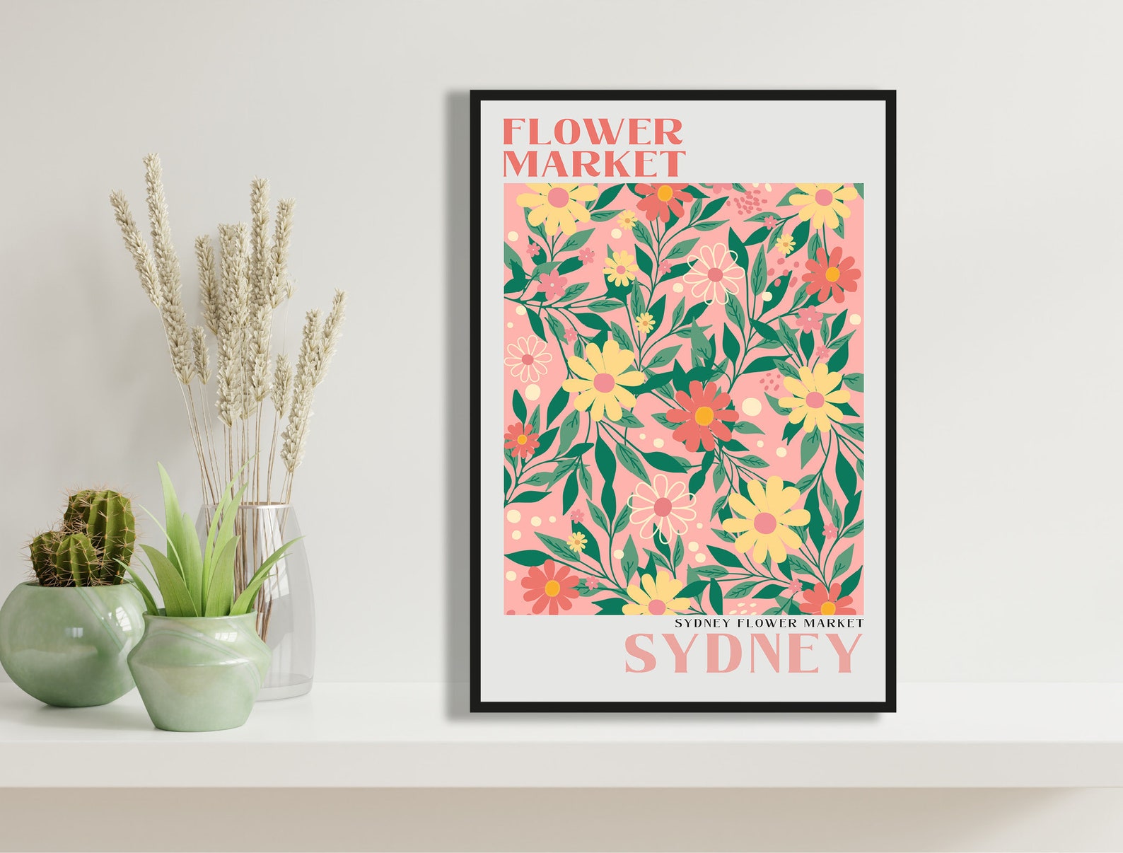 Flower Market Print, Set of 9, Wildflower Print, Retro Flower Print ...