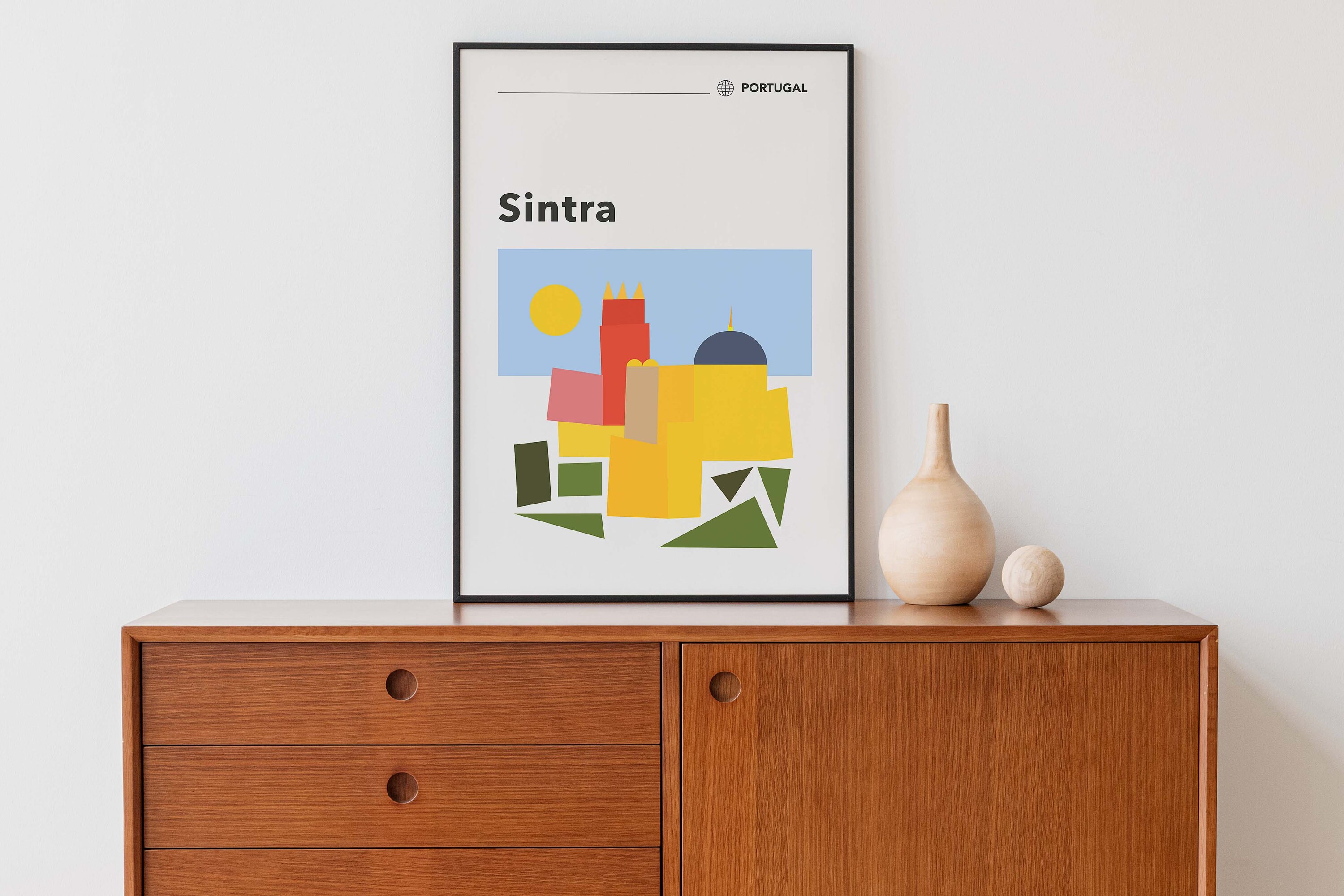 Sintra Portugal Poster Minimalist Travel Poster Bauhaus - Etsy