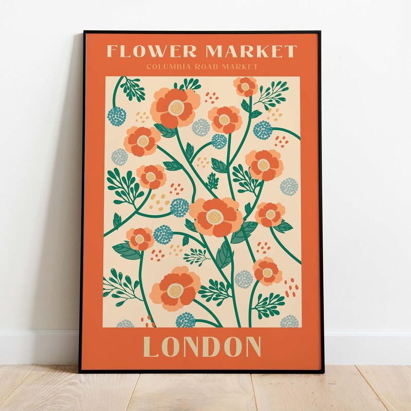 London Flower Market Print - Etsy