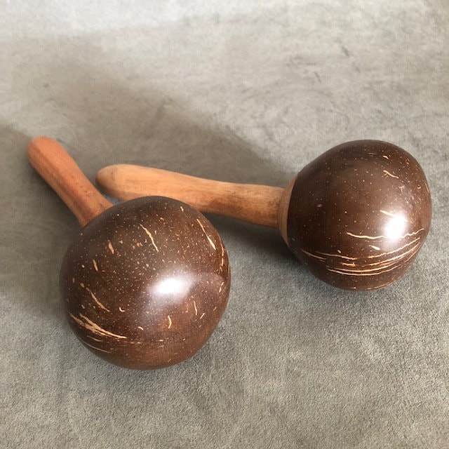 1 X Coconut Maraca Shaker Nut Shell & Natural Wood Handmade - Etsy