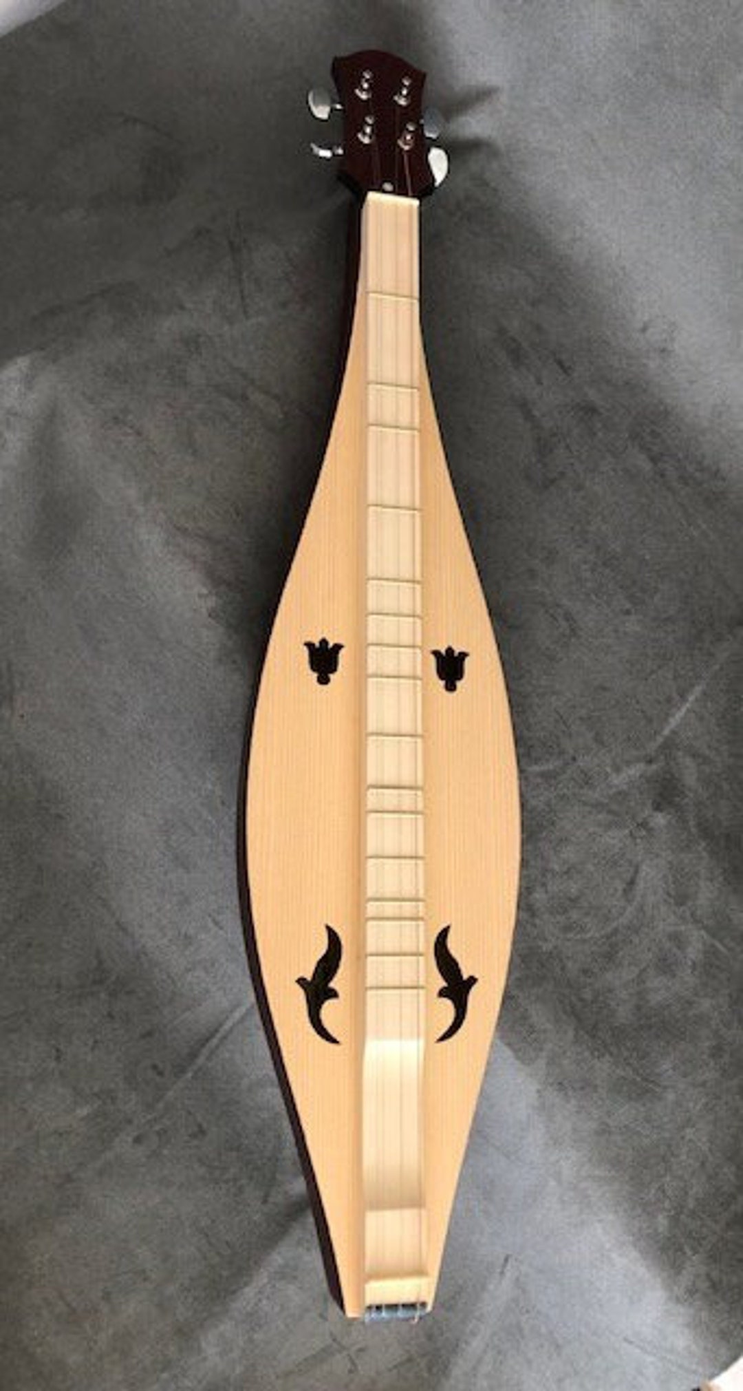 Dulcimer Natural Maple Wood Handmade Musical 4 String Instrument With ...