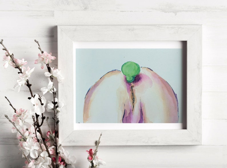 Erotic Watercolor Artwork, Original, Handmade, Unique Painting 19.5x14 ...