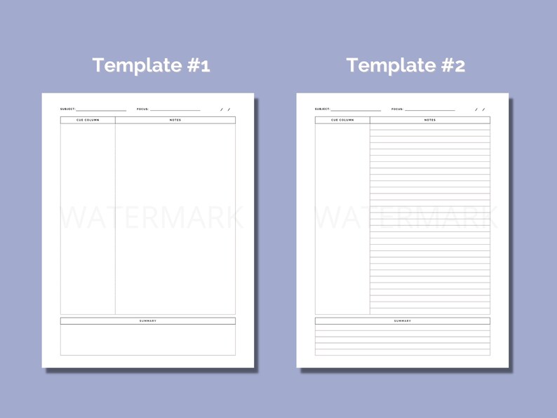 Cornell Notes Templates | Printable + PDF Fillable | Time Management ...