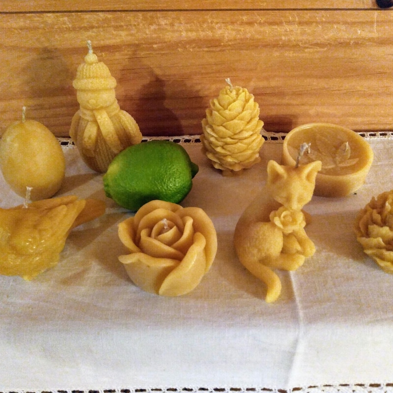 Snowman Beeswax Candles - Etsy