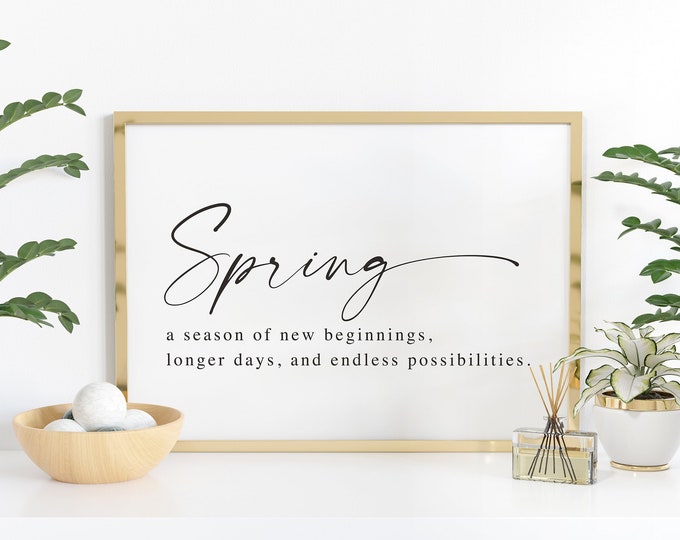 Spring Decor, Spring Wall Art, Living Room Decor, Spring Printable Art ...