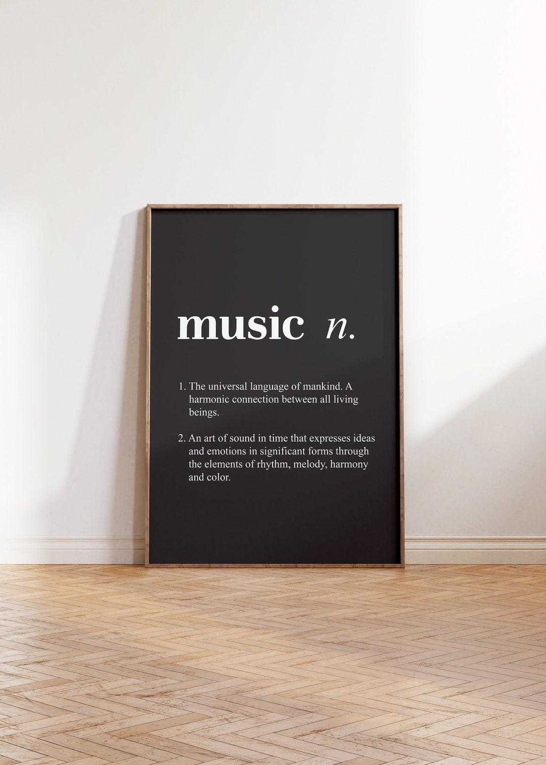 Music Art Print Music Definition Print Music Poster Gift for Music ...