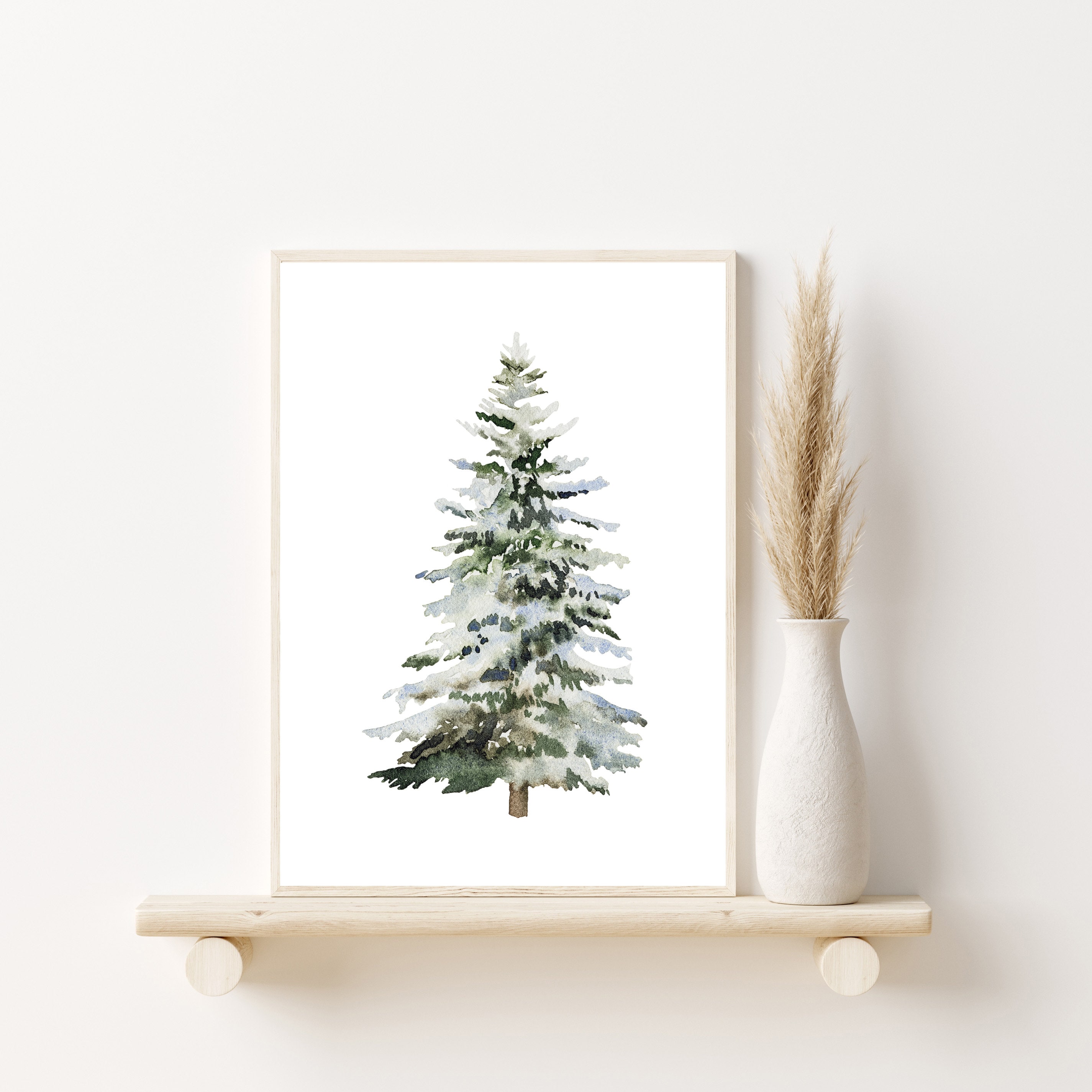 Christmas Tree Prints Evergreen Trees Christmas Decor - Etsy UK
