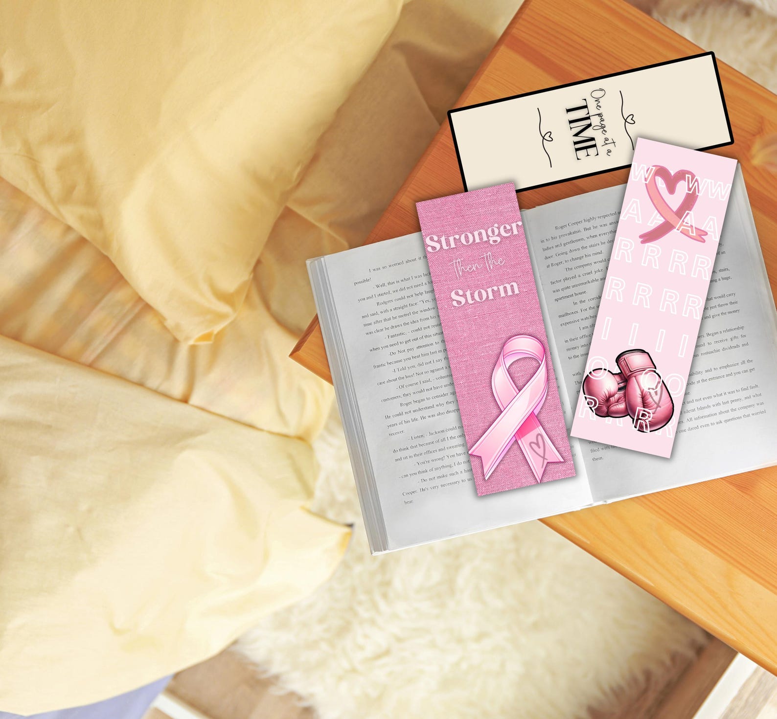 Printable Breast Cancer Bookmark - Awareness Gift, Inspirational Quote ...