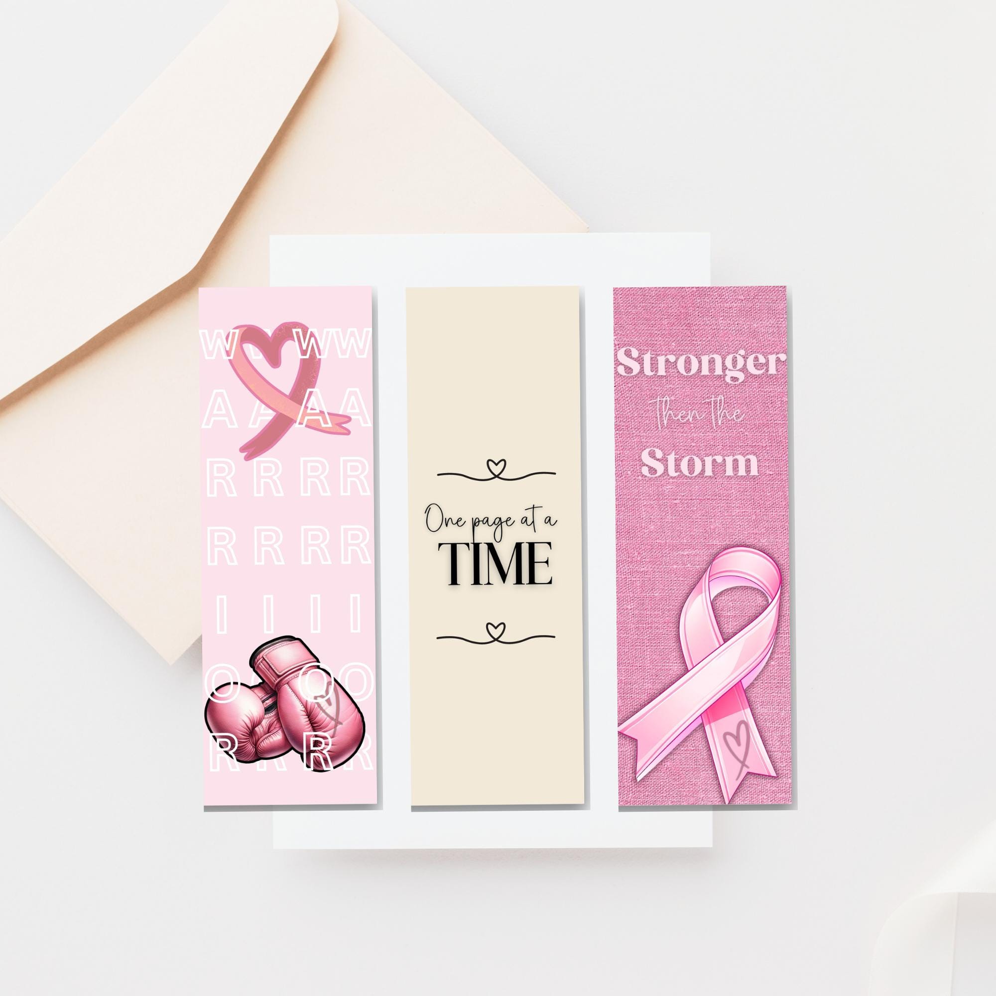 Printable Breast Cancer Bookmark - Awareness Gift, Inspirational Quote ...