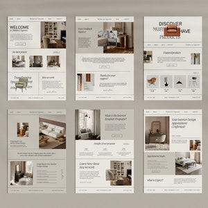Canva Interior Design Email Template, Editable Canva Email Newsletter ...