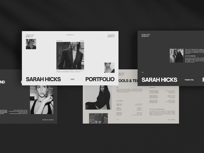 Photography Portfolio Canva Template, Portfolio Presentation Canva ...