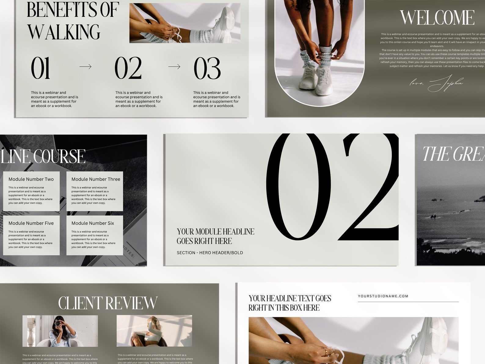 Wellness Coach Slide Deck Canva Template | Editable Presentation for ...