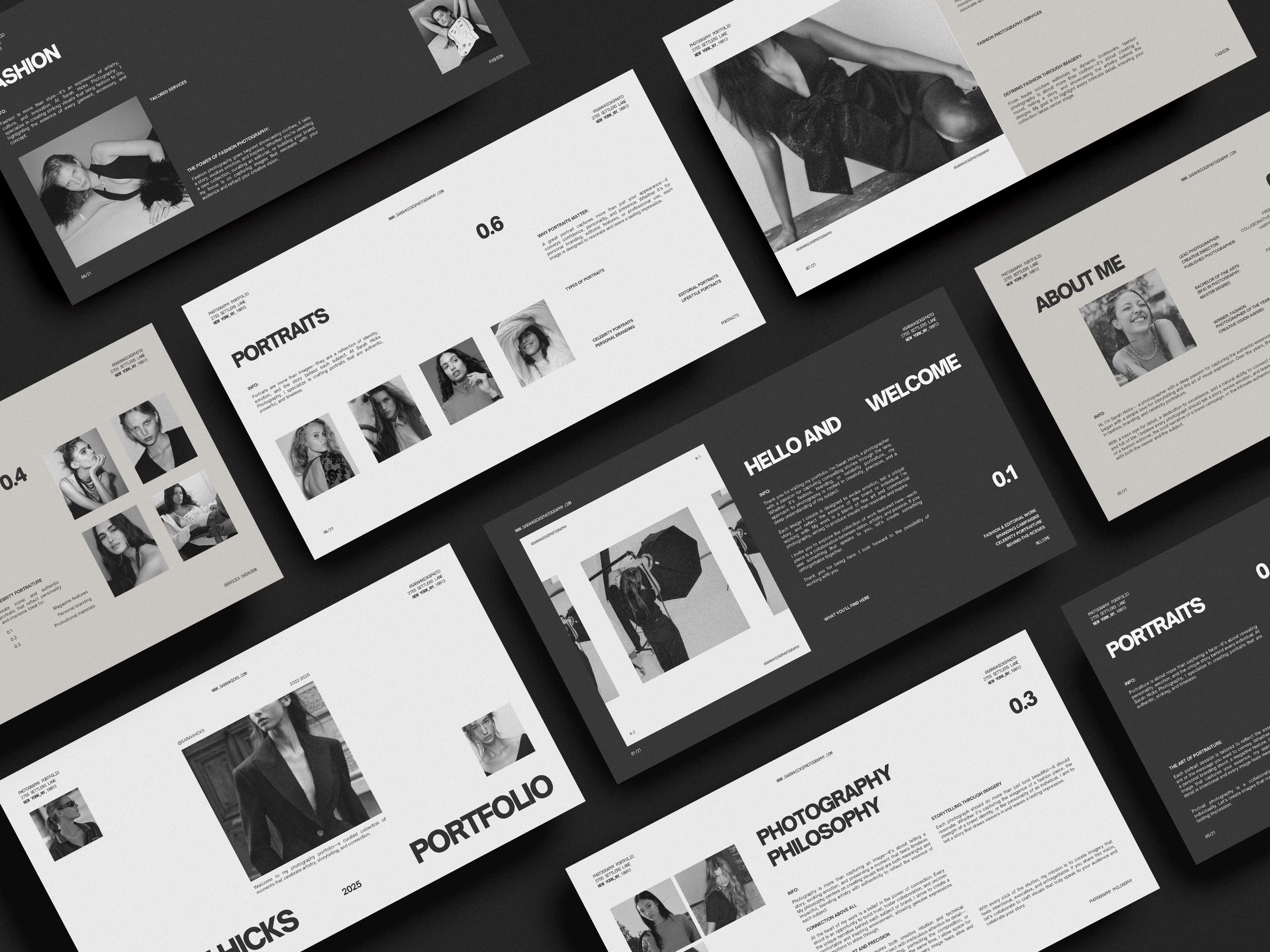 Photography Portfolio Canva Template, Portfolio Presentation Canva ...