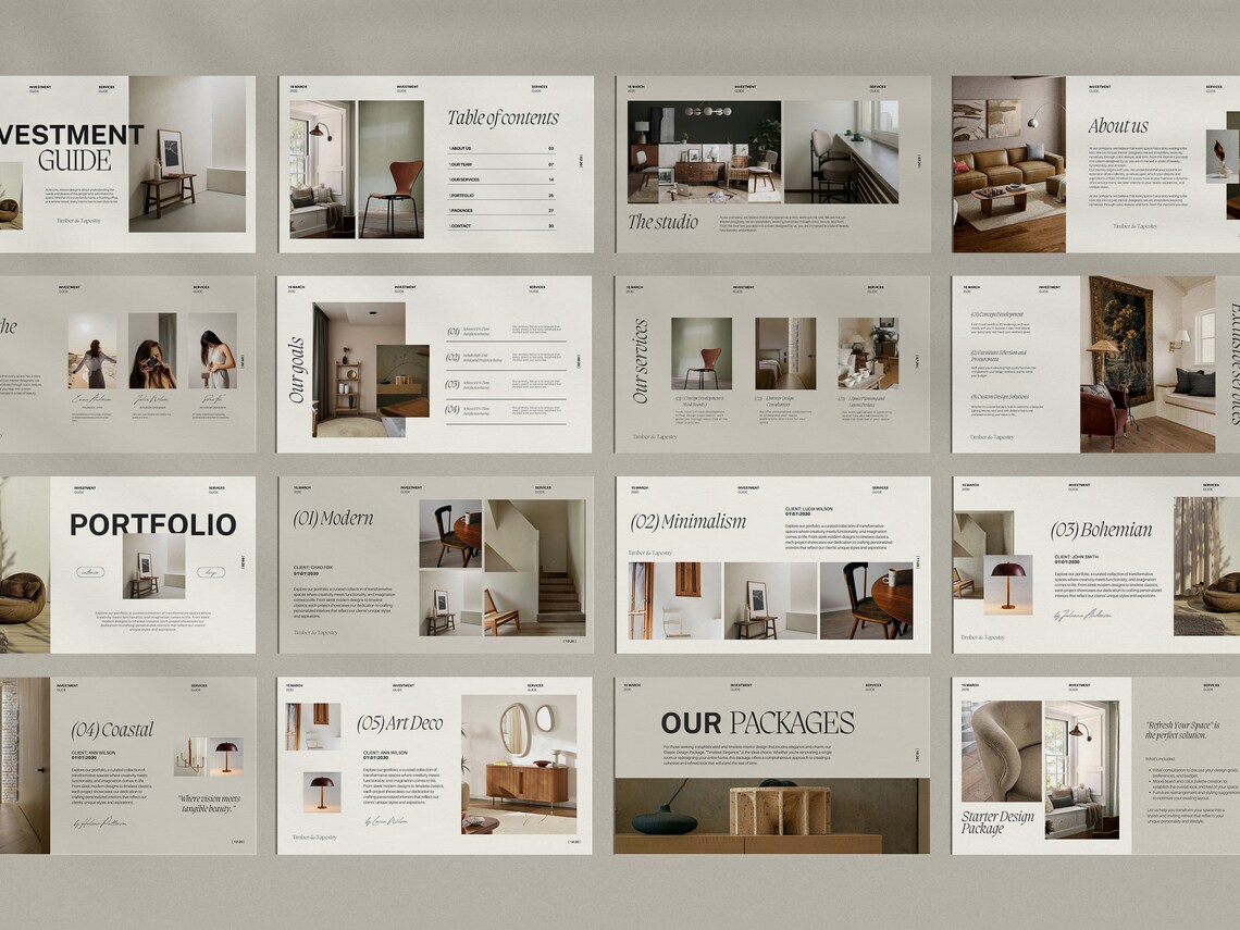 Interior Design Investment Guide Template, Interior Design, Interior ...