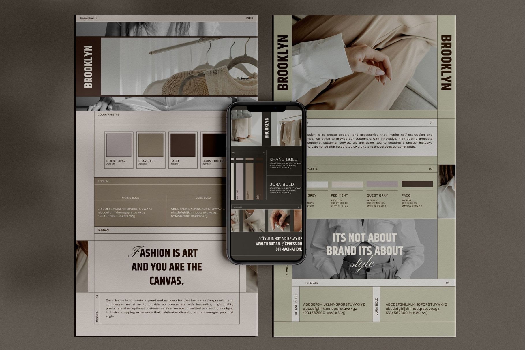 Brooklyn Brand Board Template,customizable Brand Board Canva Template ...