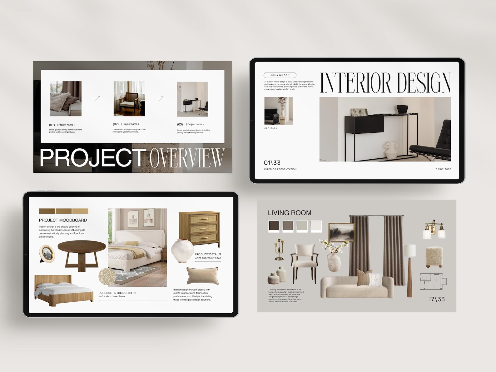 Interior Design Presentation Canva Template, Interior Designer Client ...