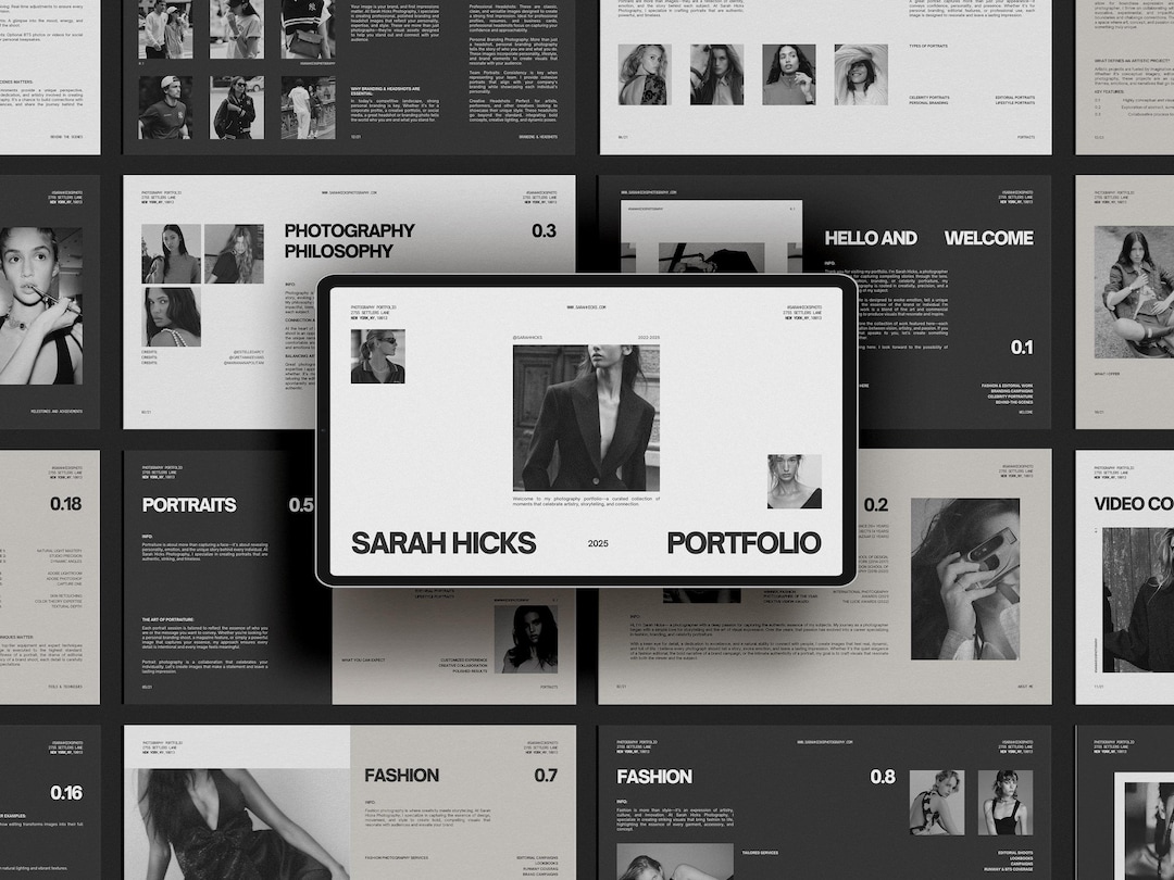Photography Portfolio Canva Template, Portfolio Presentation Canva ...