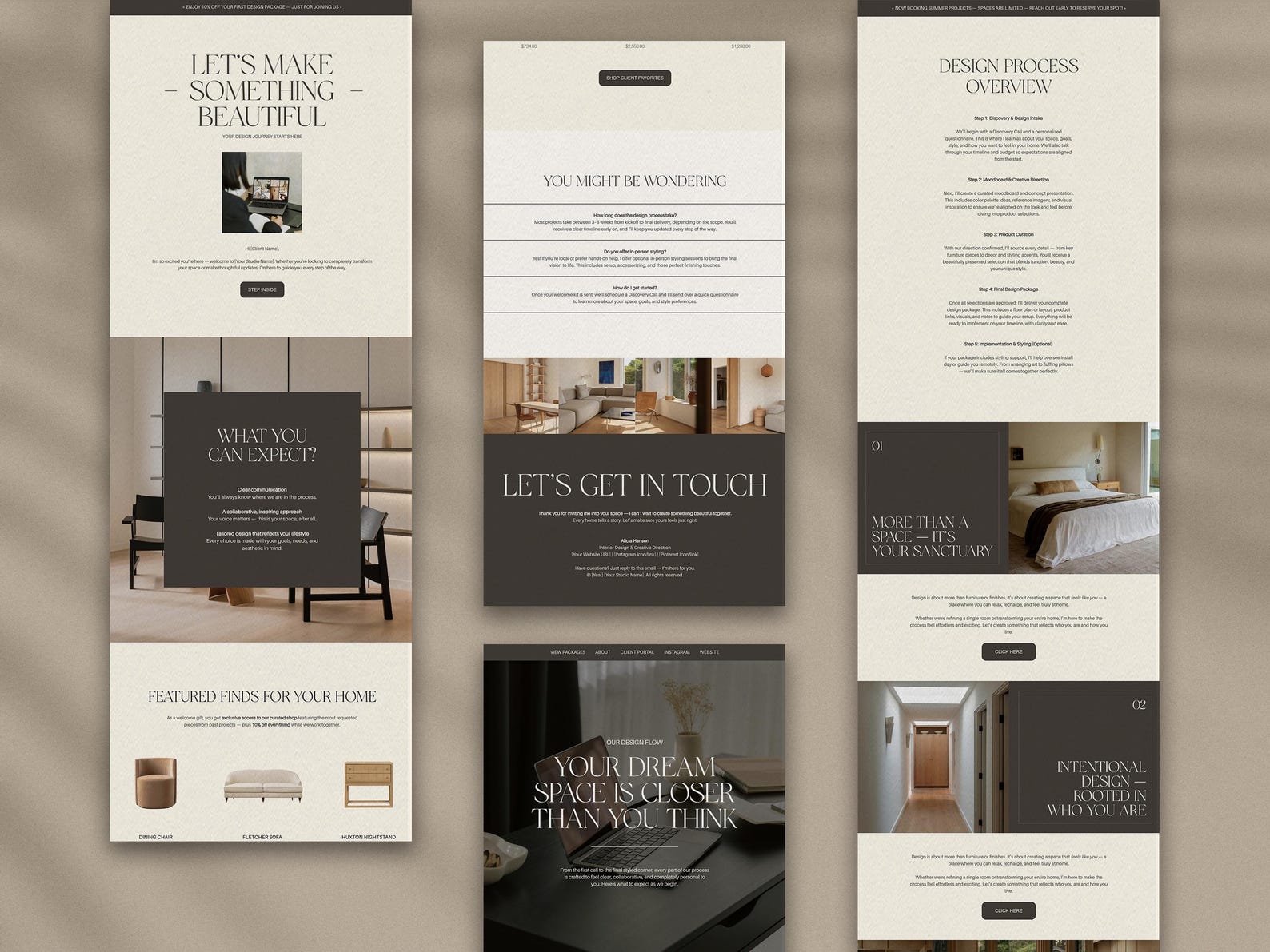 5 Editable Flodesk Email Templates | Interior Design Welcome ...