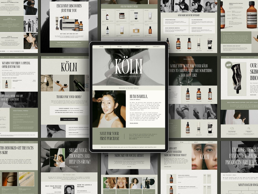 Editable Skin Care Brand Email Template, Email Newsletter, Product ...