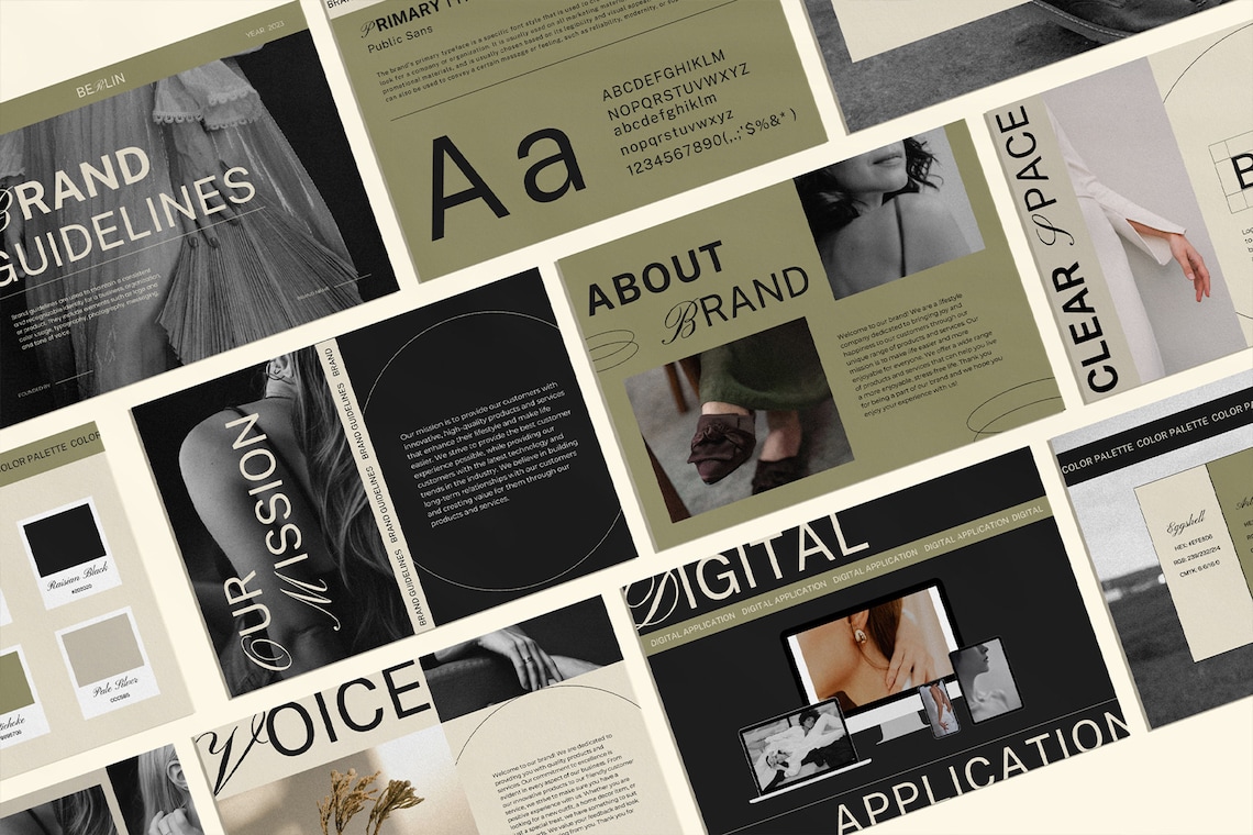 Brand Guidelines Canva Template, Brand Guide, Branding, Brand Style ...