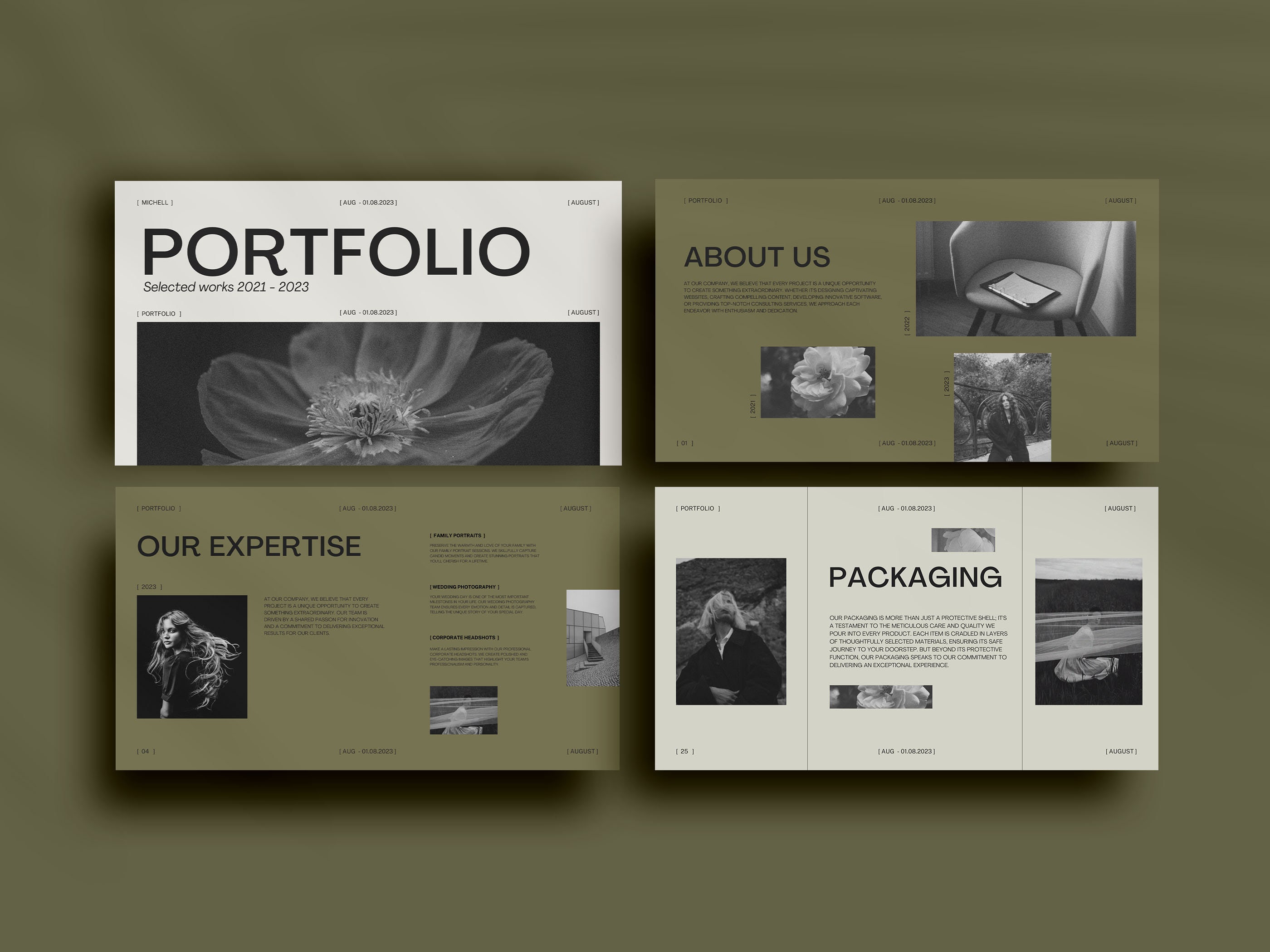 Customizable Portfolio Canva Template | Editable Presentation for ...