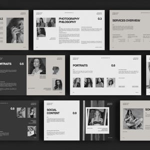 Photography Portfolio Canva Template, Portfolio Presentation Canva ...
