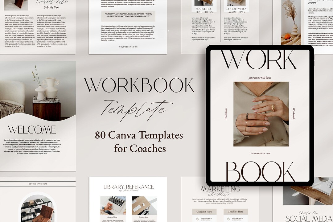 Coaching Canva Workbook Template Kit, Coach Workbook Canva Template ...