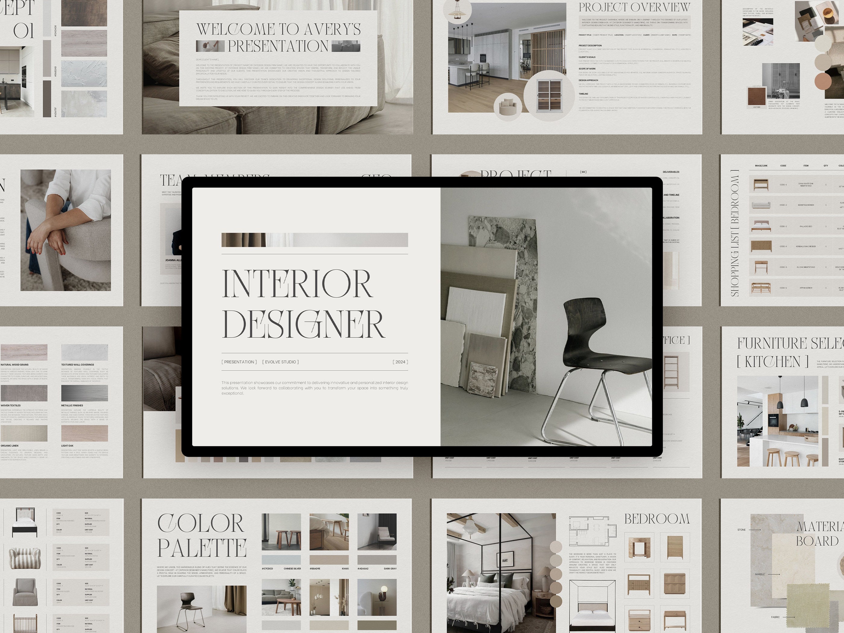 Interior Design Presentation Canva Template, Canva Interior Design ...