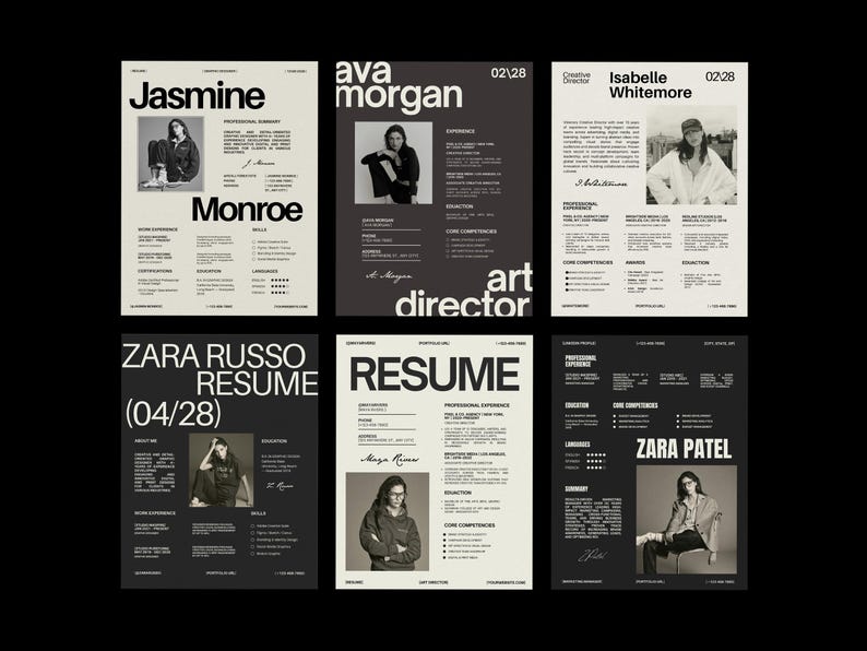 Resume Canva Template Kit | 10 Professional and Modern Editable Resume ...