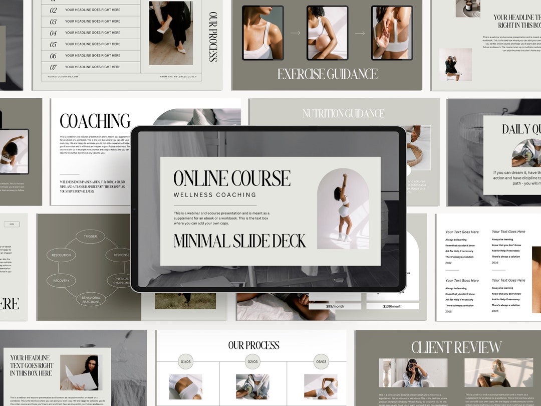Wellness Coach Slide Deck Canva Template | Editable Presentation for ...