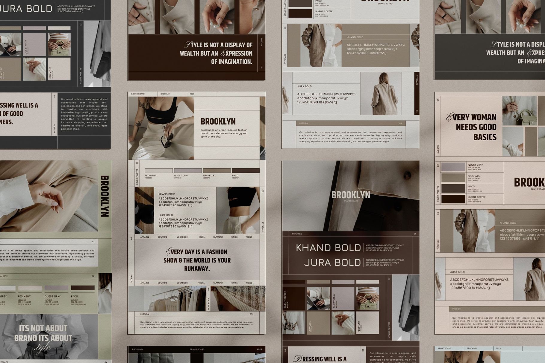 Brooklyn Brand Board Templatecustomizable Brand Board Canva - Etsy