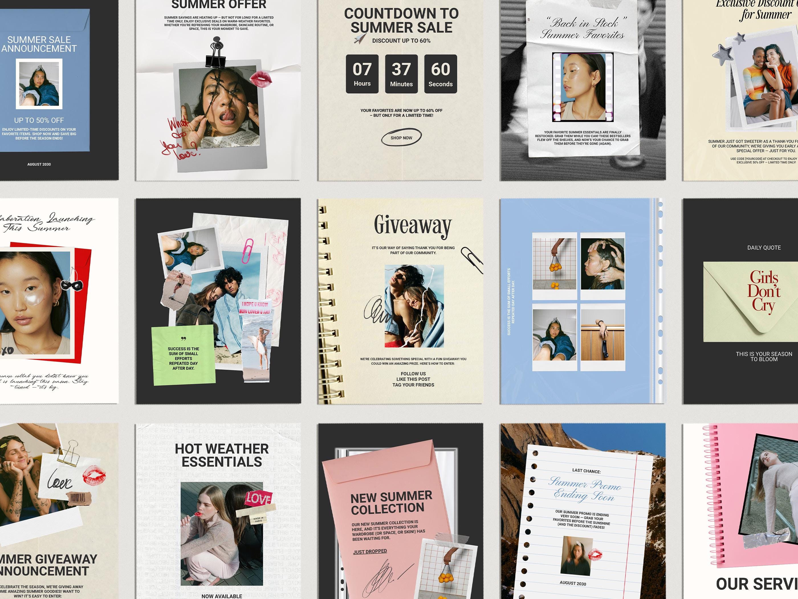 30 Instagram Promo Canva Templates | Portrait Post Bundle for Sales ...