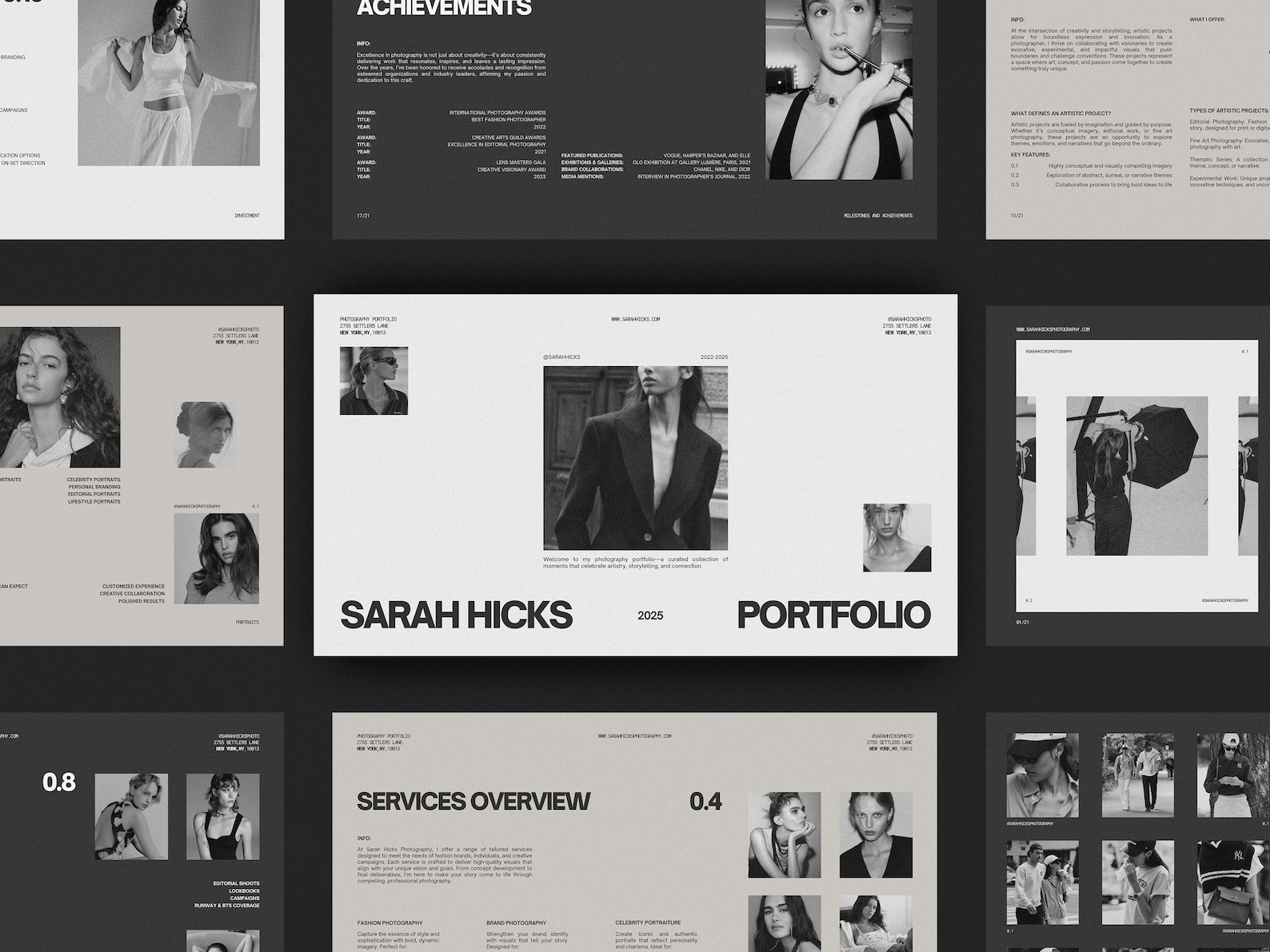 Photography Portfolio Canva Template, Portfolio Presentation Canva ...