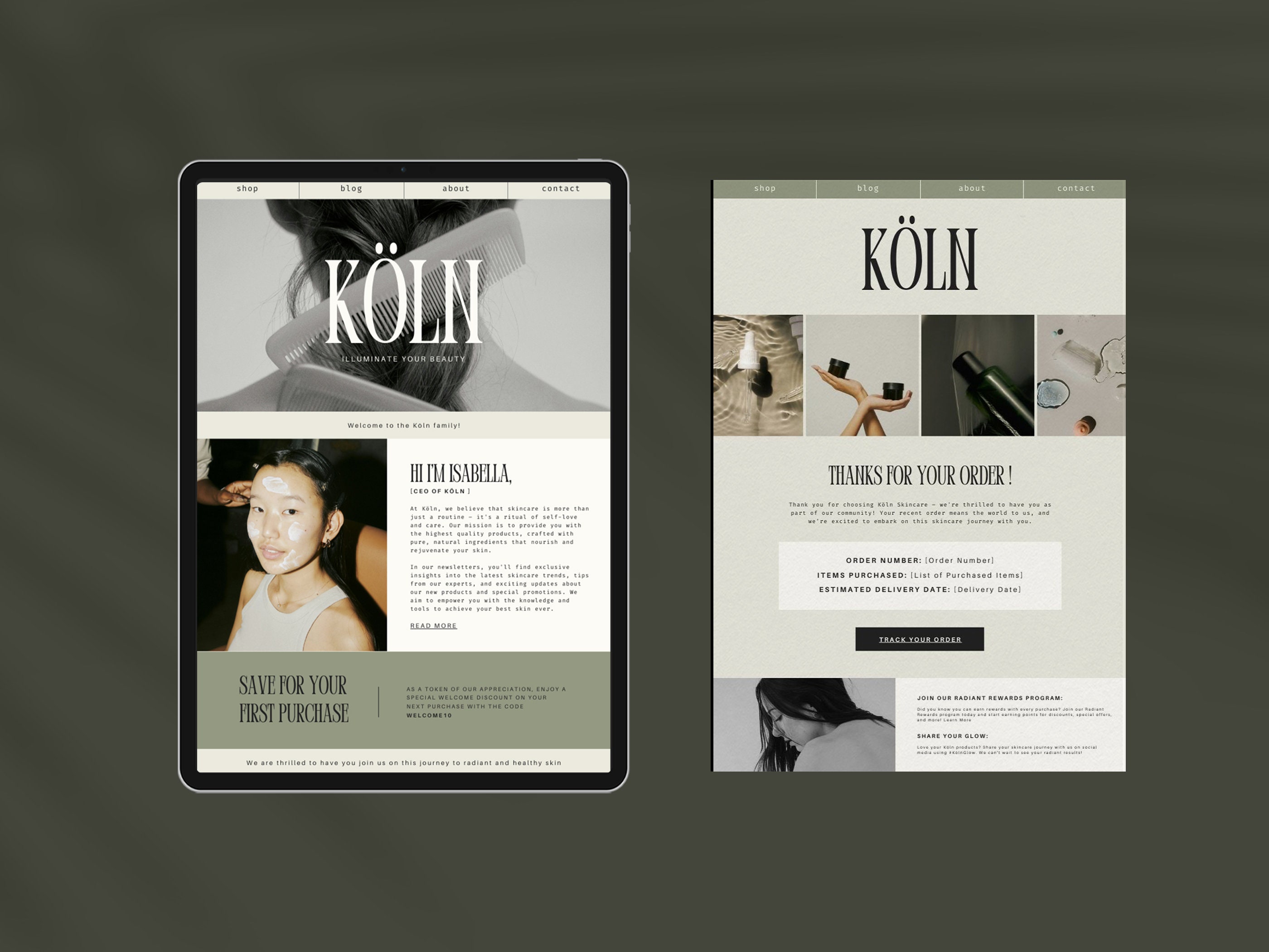 Editable Skin Care Brand Email Template, Email Newsletter, Product ...