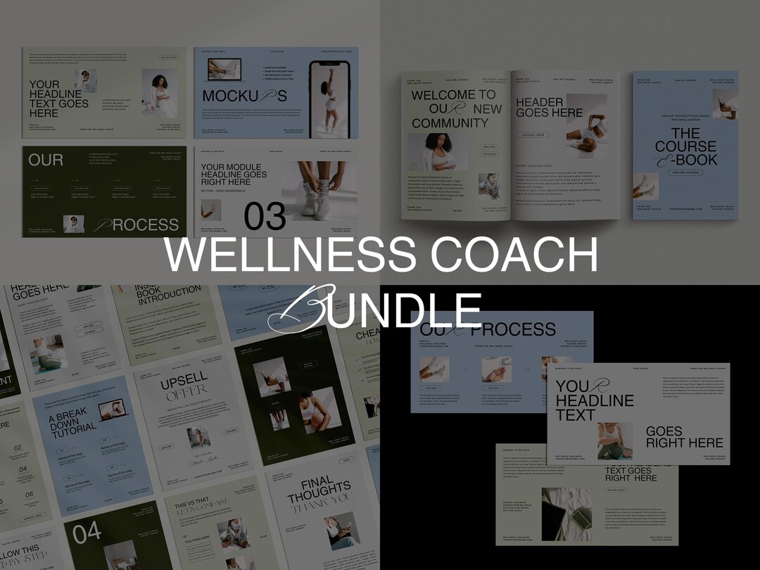 Wellness Coach Bundle Template, Wellness Coach Course Ebook Templates ...