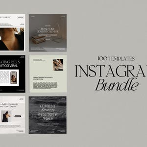 100 Instagram Bundle Canva Template Set, Instagram Post Template ...