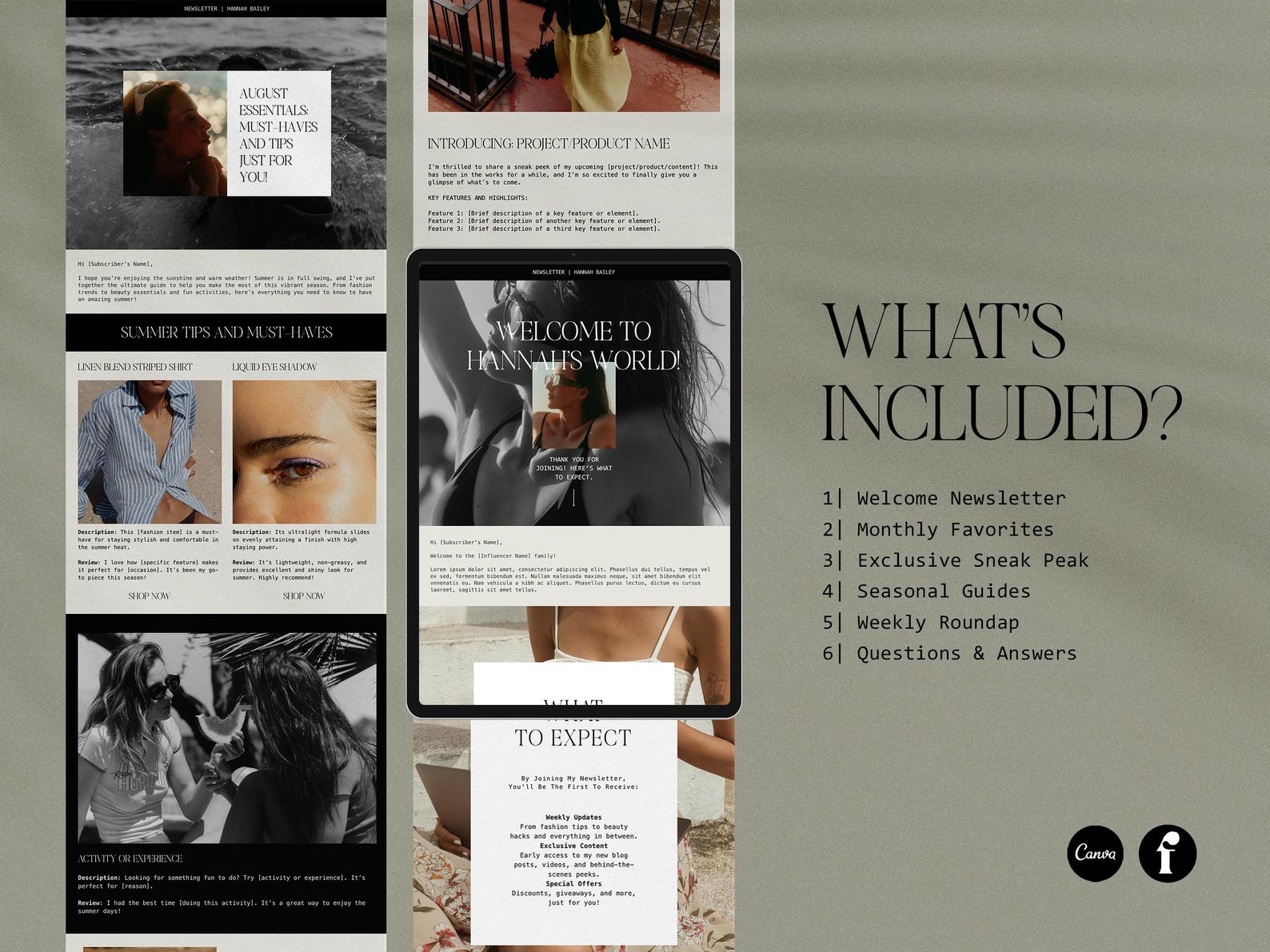 Flodek Email Newsletter Template, Email Newsletter, Flodesk Template ...