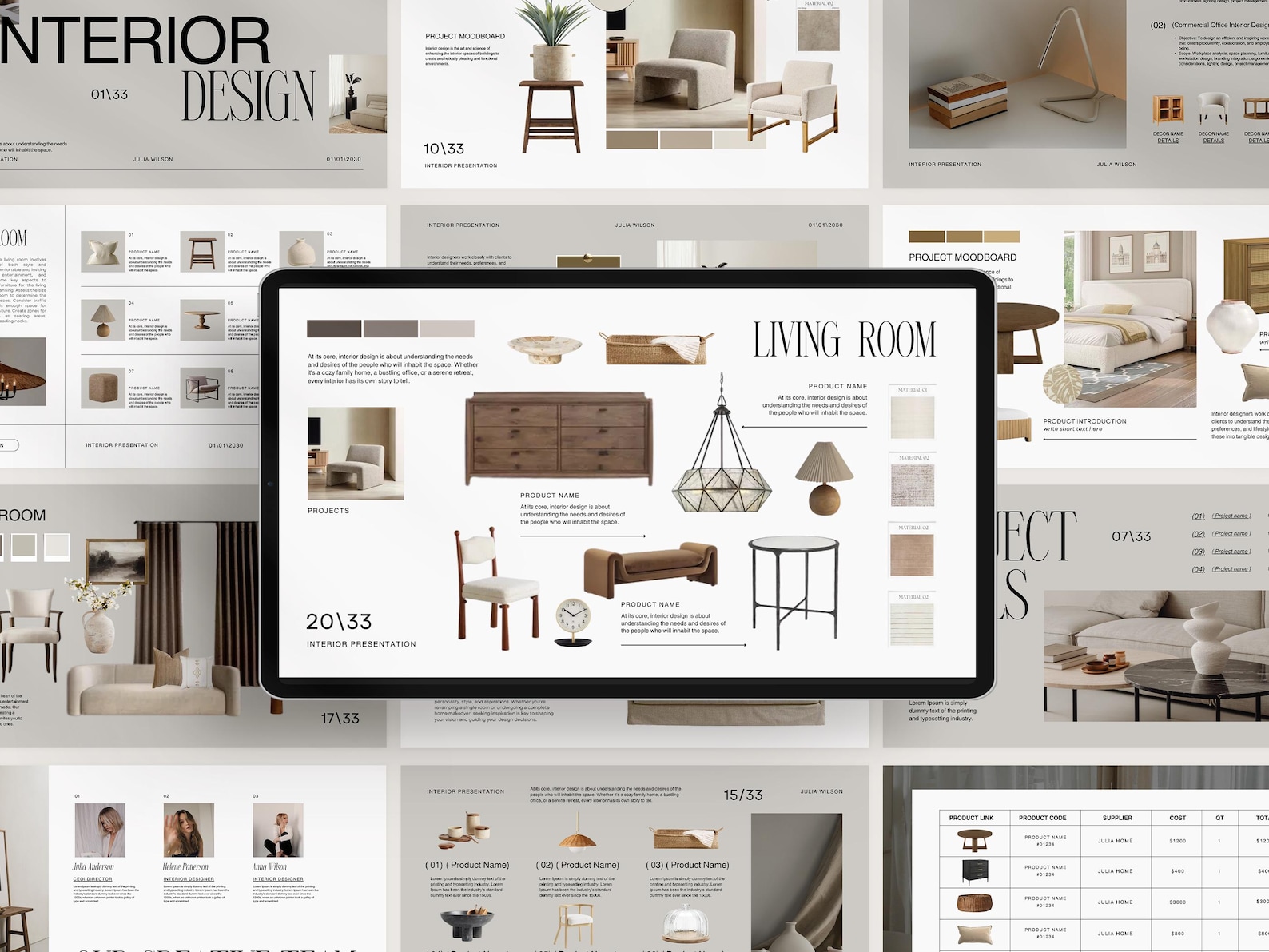 Interior Design Presentation Canva Template, Interior Designer Client ...