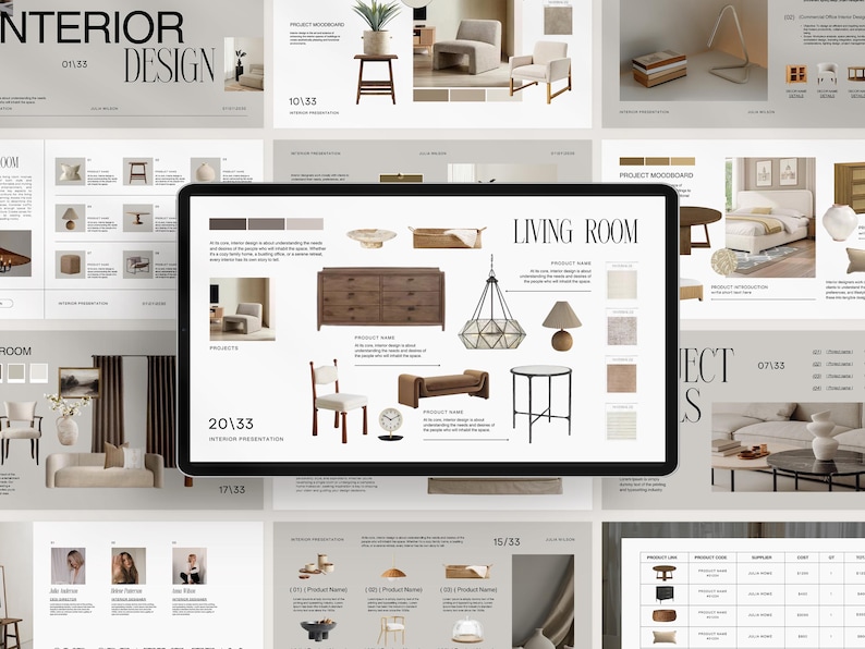 Interior Design Presentation Canva Template, Interior Designer Client ...