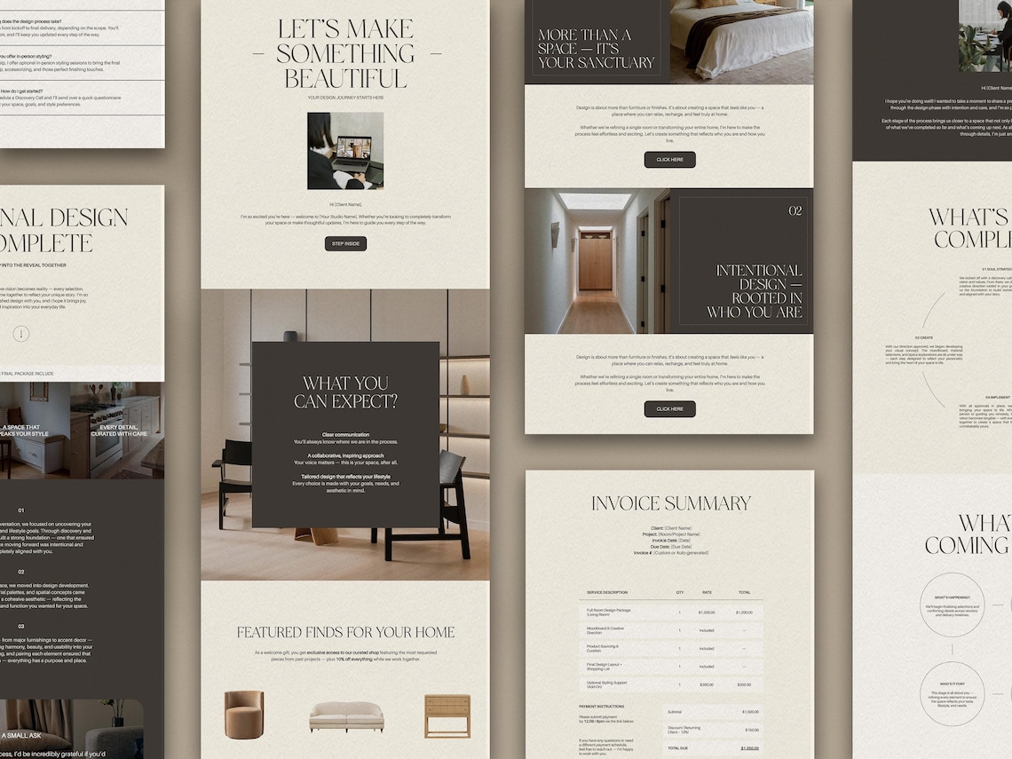 5 Editable Flodesk Email Templates | Interior Design Welcome ...