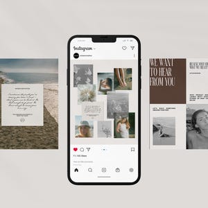 40 Instagram Post Kit Canva Templates | Instagram Portrait Post Collage ...