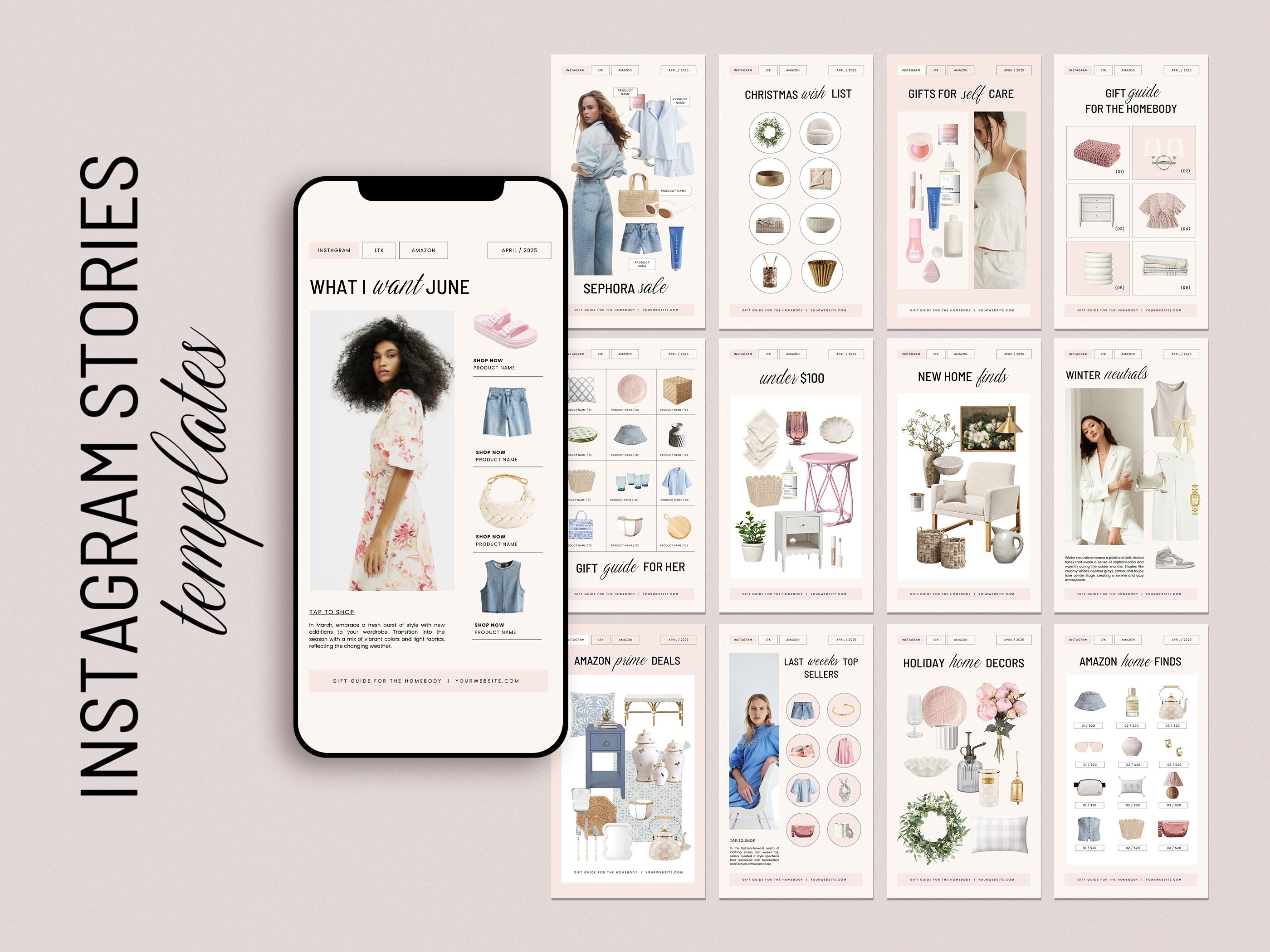 20 Editable Canva LTK Instagram Story Template, Fashion Blogger LTK ...