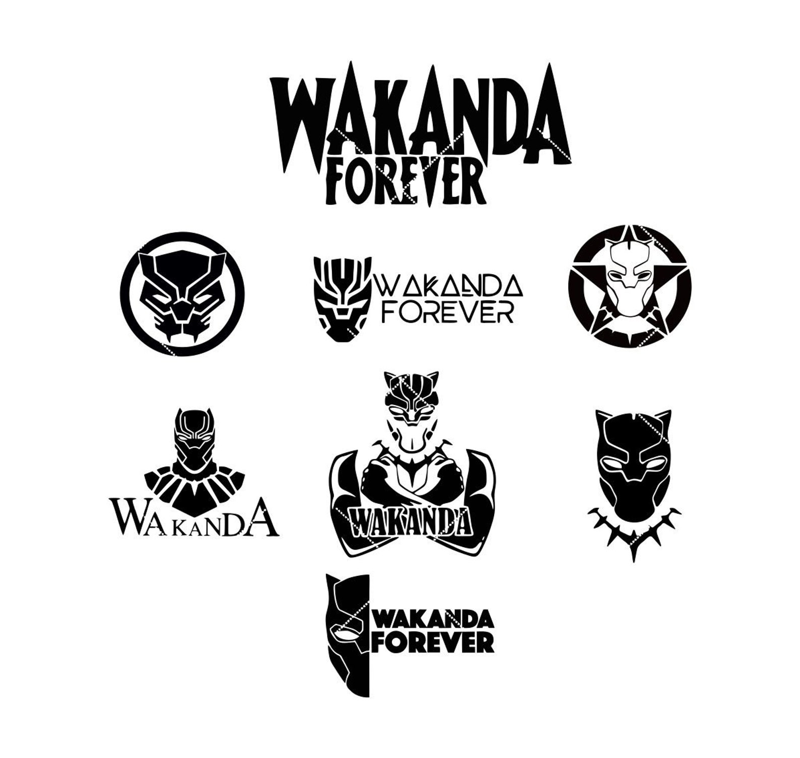 WAKANDA FOREVER Svg Black Panther Svg Wakanda Font Svg Png - Etsy