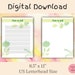 Green Dreamy Stationary Paper Pack, Printable Stationary Set, Instant ...